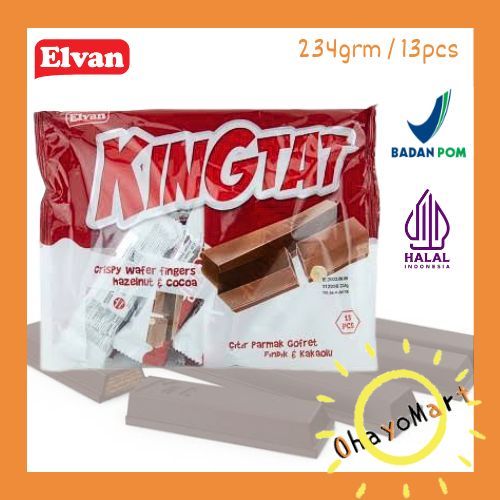 Jual Elvan Kingtat wafer chocolate / crispy wafer fingers hazelnut ...
