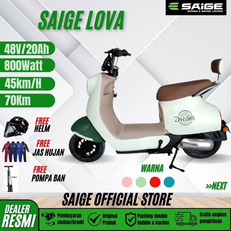 Jual Sepeda listrik Saige Lova 800Watt 48V/20Ah Beragaransi Resmi Saige ...