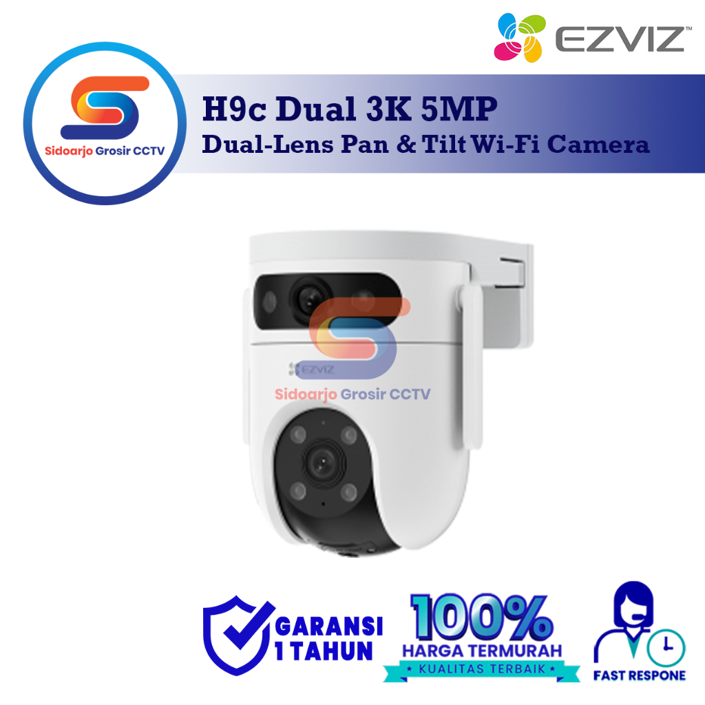 Jual EZVIZ H9c Dual 3MP&3MP Dual-Lens Pan & Tilt Wi-Fi Camera | Shopee ...