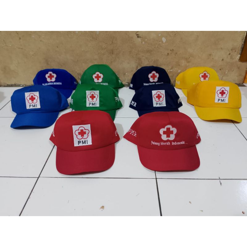 Jual topi pmi palang merah Indonesia pmr palang merah remaja model ...