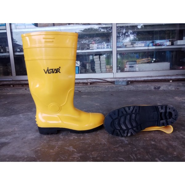 Jual Sepatu Boot Kuning Karet Safety Rubber Boots Yellow VISTAR bagian ...