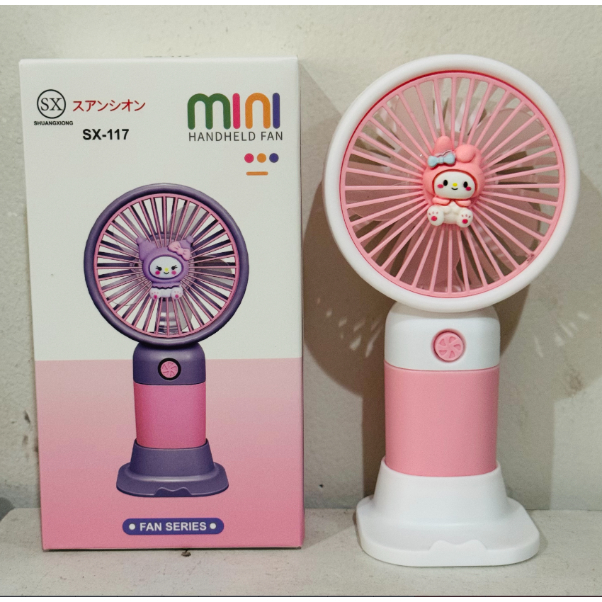 Jual Kipas Angin Portable Mini karakter Cas USB Rechargeable Mini Fan ...