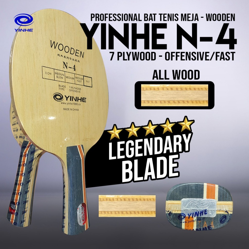 Jual Kayu Bat Tenis Meja Pingpong Yinhe N4 Offensive Fast Blade 7 Ply Wood Original | Shopee ...