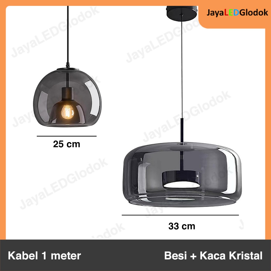 Jual Lampu Gantung Minimalis Ruang Makan Kitchen Island Modern Kaca ...