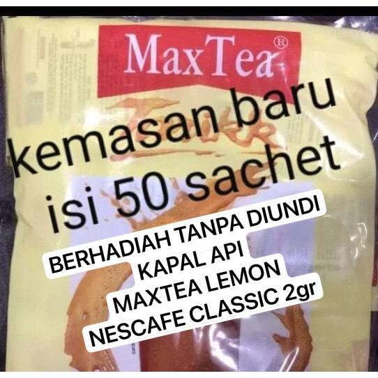 Jual Maxtea Tarik 50 sachet/max tea tarik 50 sachet/teh tarik 50 sachet ...