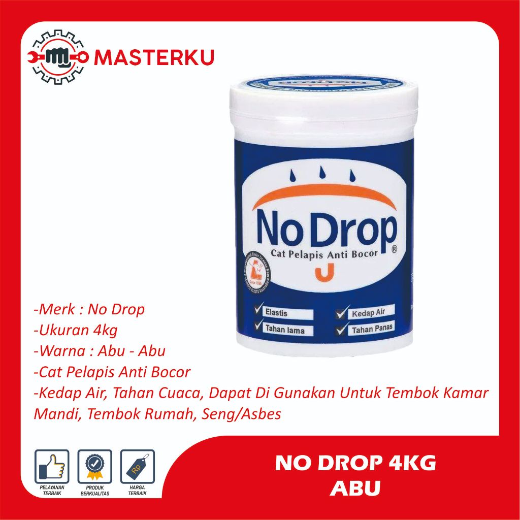 Jual NO DROP CAT PELAPIS ANTI BOCOR 4KG/CAT ANTI BOCOR/PELAPIS ANTI BOCOR/NO DROP | Shopee Indonesia