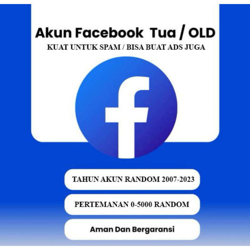 Jual Akun Tua Facebook Kuat Buat SPAM DAN BISA ADS DLL | Shopee Indonesia