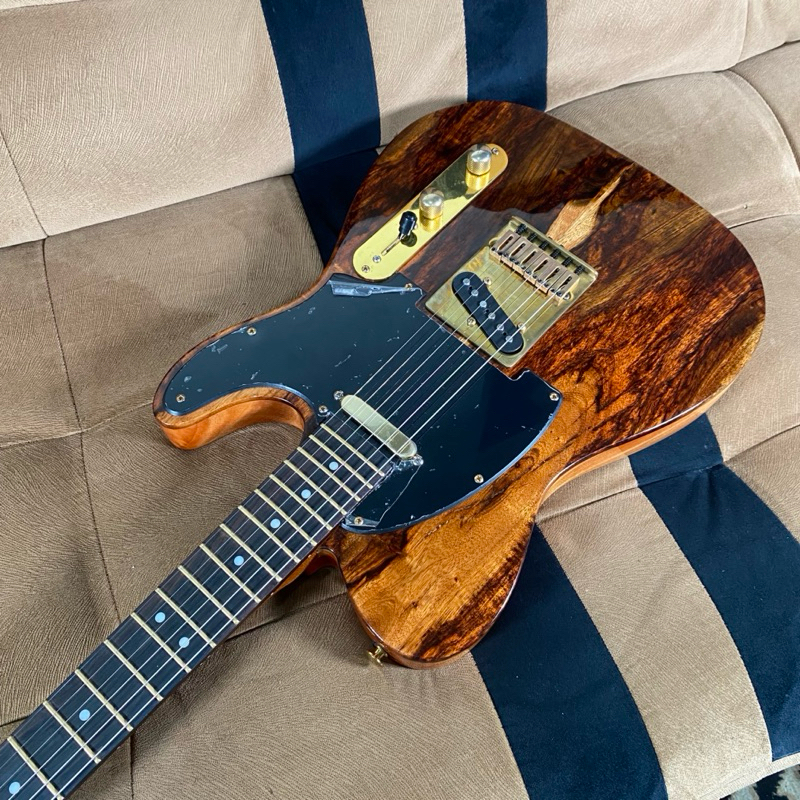 Jual telecaster fender tele exotic wood by JHR guitar original | Shopee ...