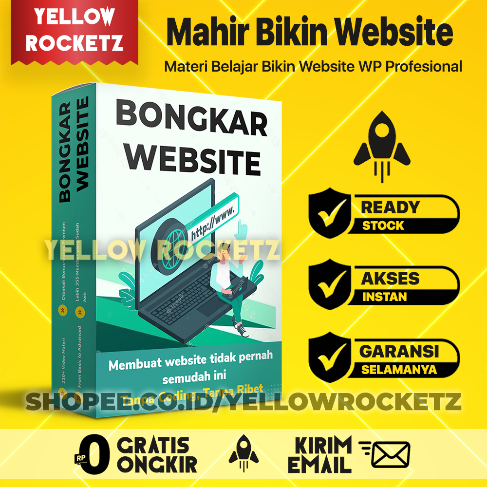 Jual MAHIR BIKIN WEBSITE - Kelas Bongkar Website Belajar Dari Awal Hingga Mahir - Materi Video ...