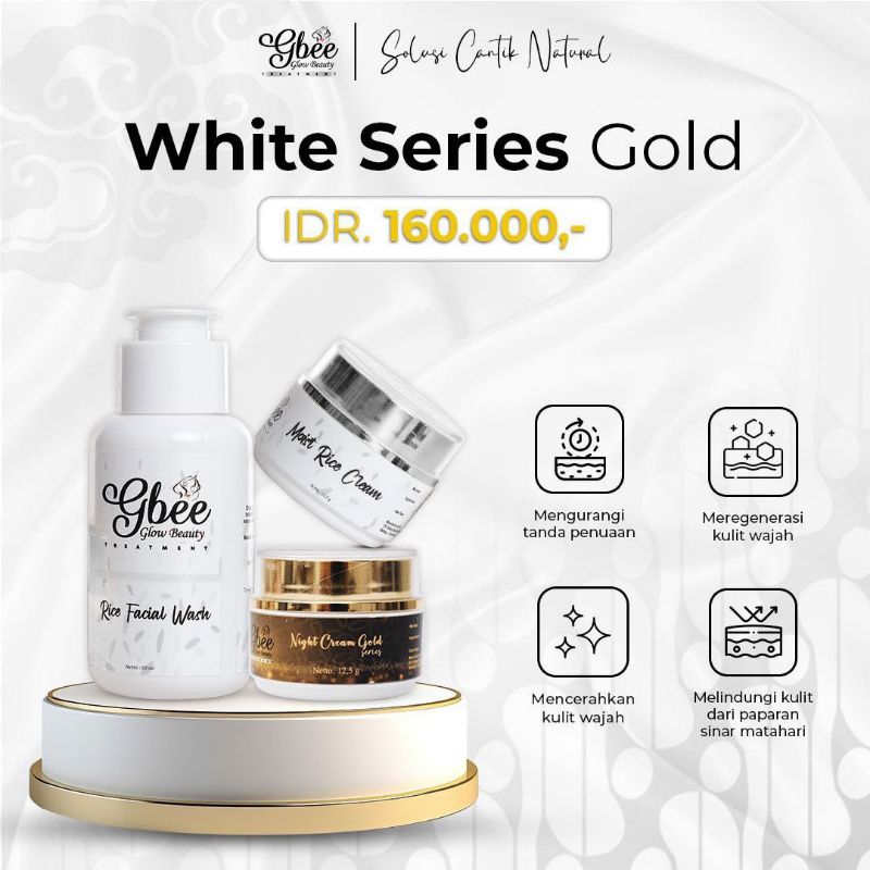Jual paket White Series Gold Gbee Glowbeauty BPOM | Shopee Indonesia