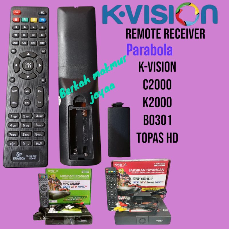 Jual (1 pcs) K-VISION Remote Remot Receiver Parabola C2000 K2000 B0301 ...