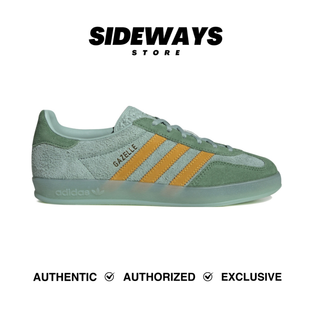 Jual Adidas Gazelle Indoor Hazy Green Preloved Green Crew Yellow ...