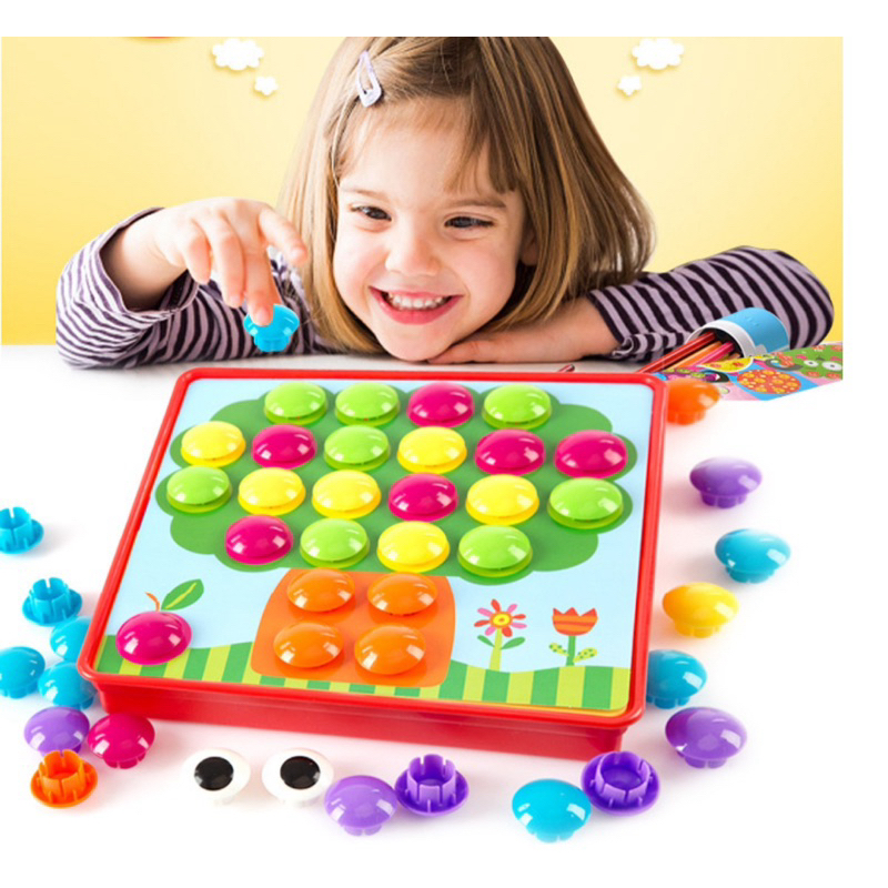 Jual Button Idea/Genius Art/Button Nail/Mosaic Game/Mainan Edukasi Anak ...