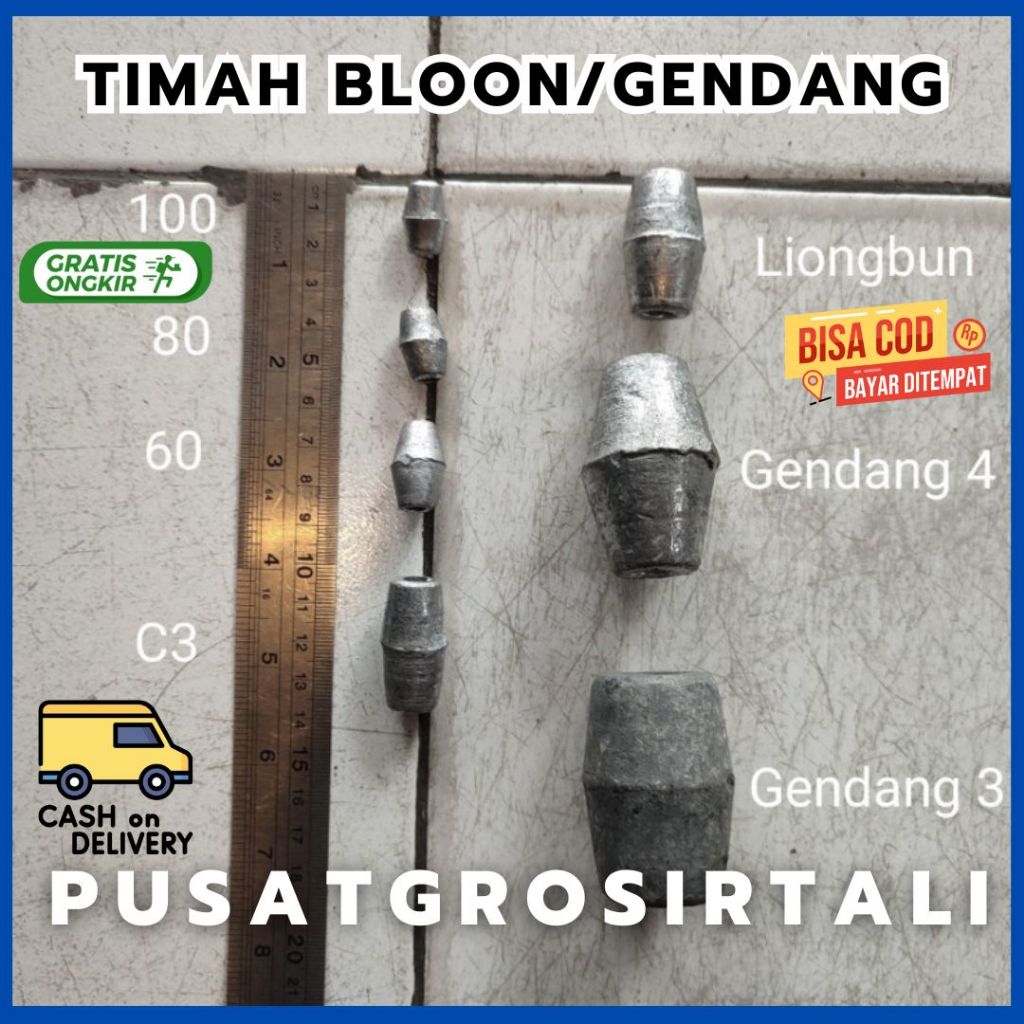 Jual Timah Bloon / Timah Melinjo Pemberat Pancing Jaring MURAH Semua ...
