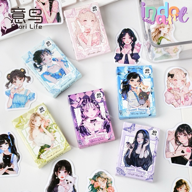 Jual (IAS) KK5 - Sticker Deco Journal Scrapbook Idol Girl Anime K Pop ...
