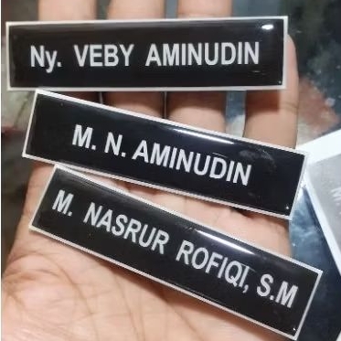 Jual Nametag dada Nama dada Papan nama Pin Bros Tanda pengenal Asn Tni ...