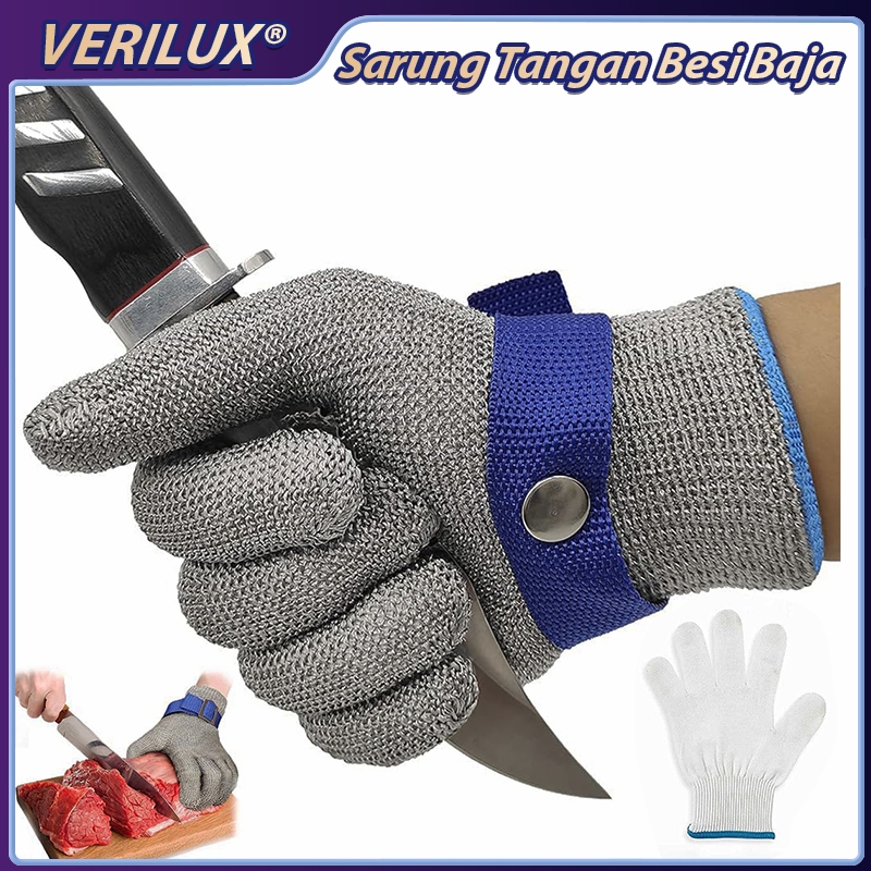 Jual Sarung Tangan Besi Baja Kawat Anti Pisau Senjata Tajam Utk ...