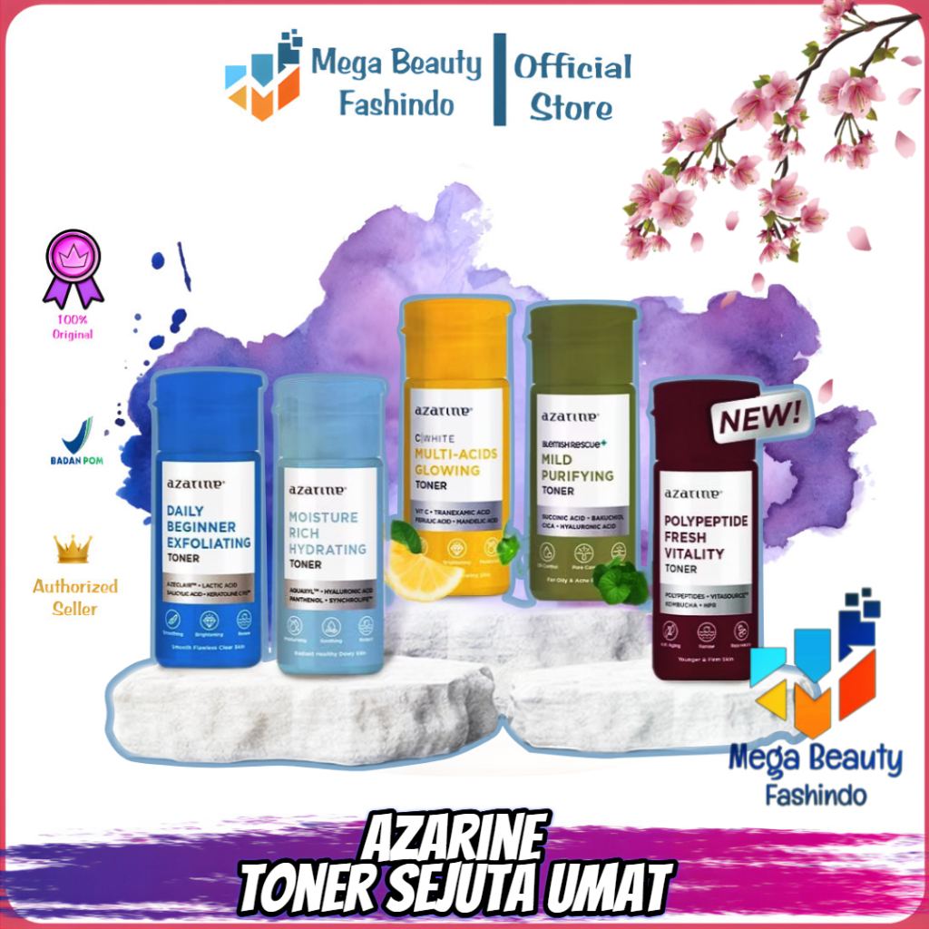 Jual Azarine Toner Series Daily Beginner Exfoliating | Moisture Rich ...