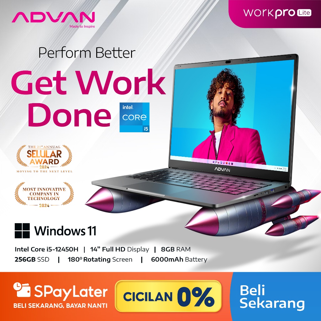 Jual [BEST DEALS] ADVAN Laptop Workpro Lite | Intel Core i5-12450H ...