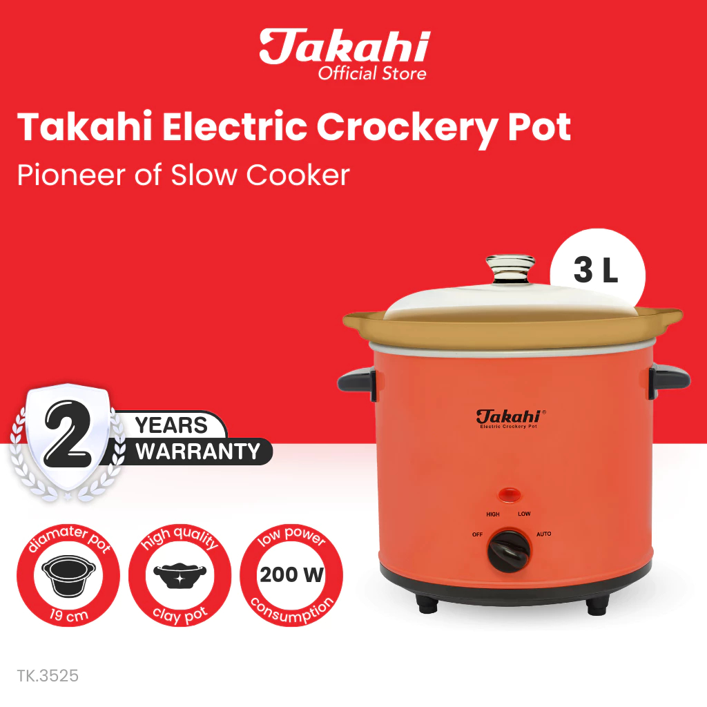 Jual TAKAHI ELECTRICAL CROCKERY POT 1.5 LITER / 3 LITER / 5 LITER ...