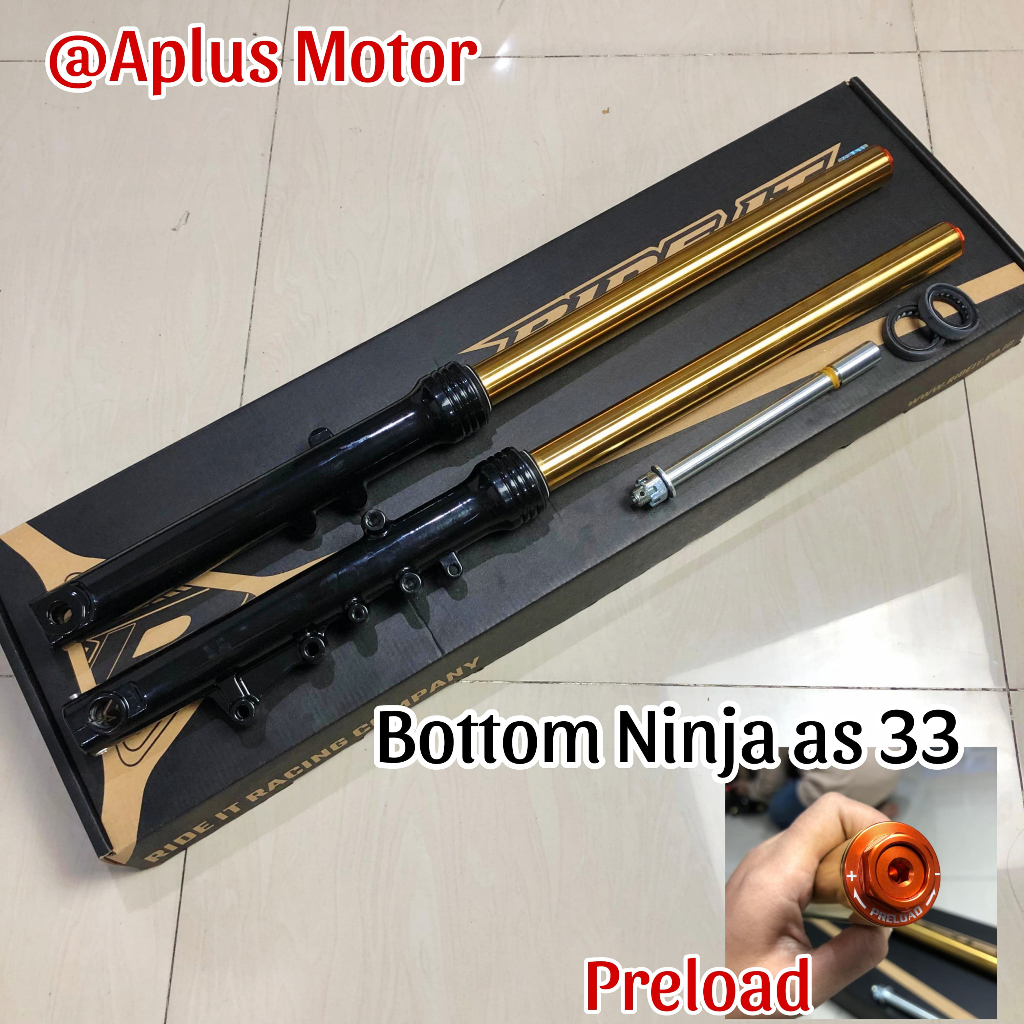 Jual As Shock Set Tabung Ninja Bottom Skok Depan Ninja As 33 Preload ...