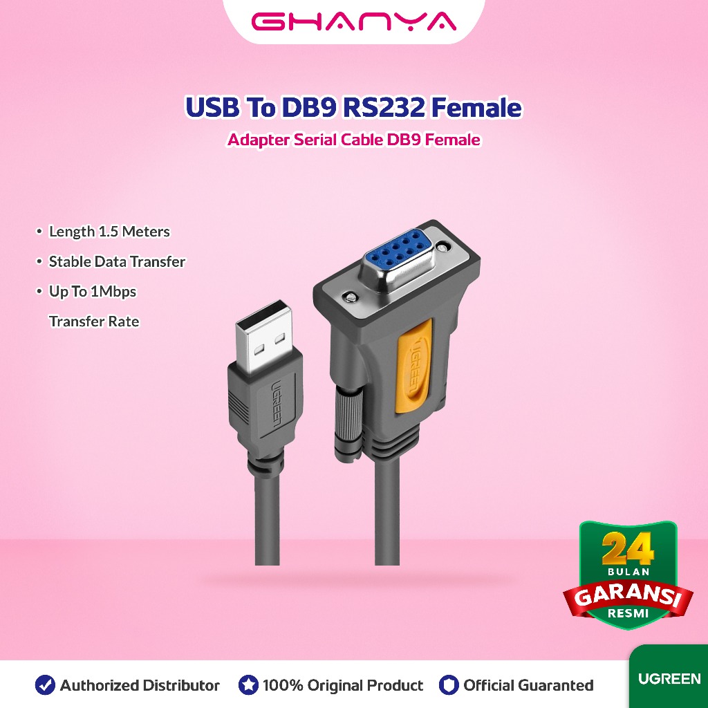Jual UGREEN Kabel USB to RS232 DB9 Serial Converter Adapter RS-232 ...