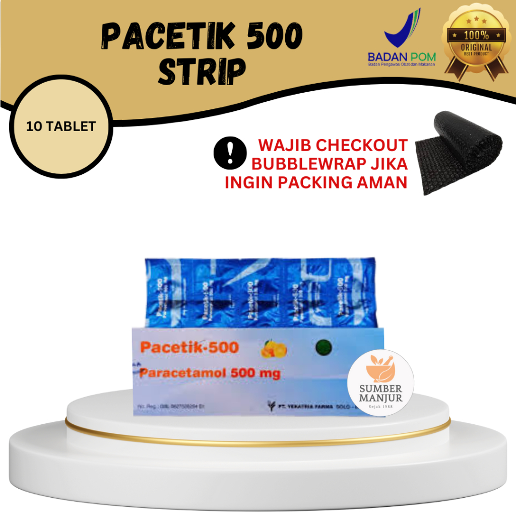 Jual PACETIK 500MG STRIP | Shopee Indonesia