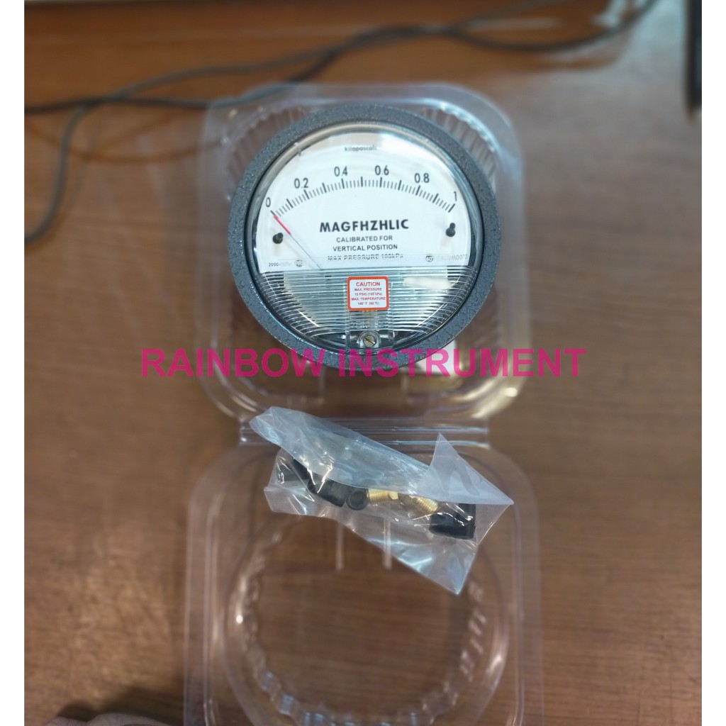 Jual Diferential pressure Gauge 0 sd 1000 Pascal / Magnehelic pressure ...