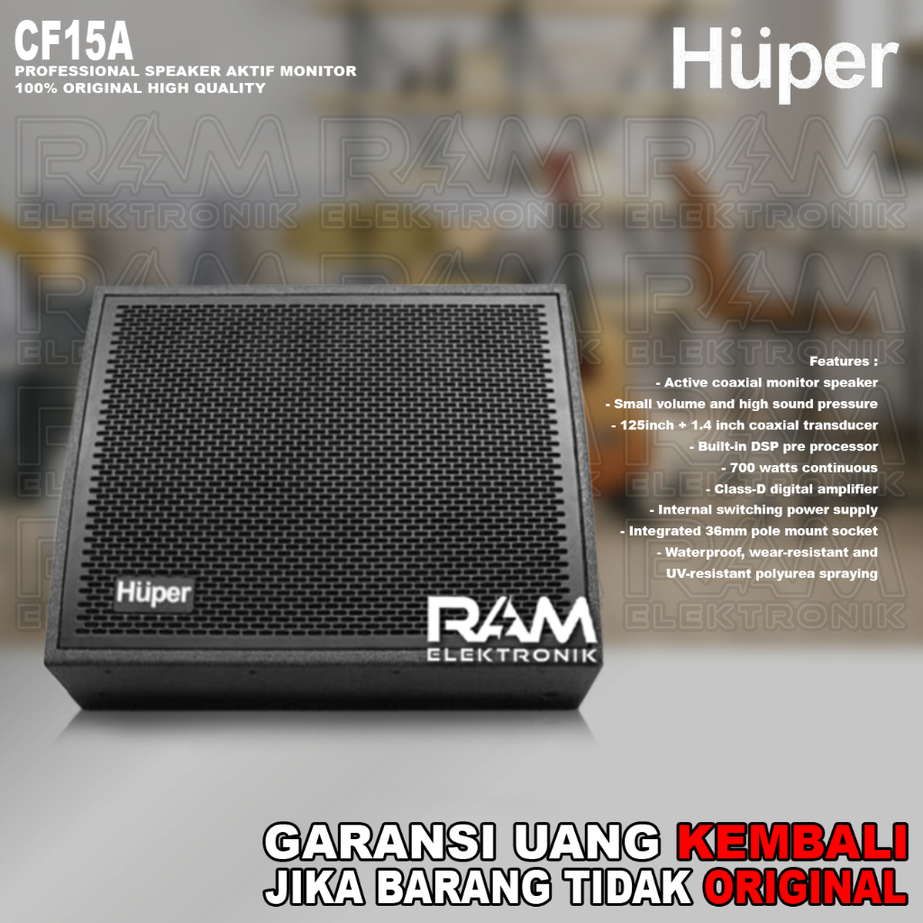 Jual Speaker Aktif 15 Inch HUPER CF15A | CF 15A | CF 15 A Floor Monitor ...