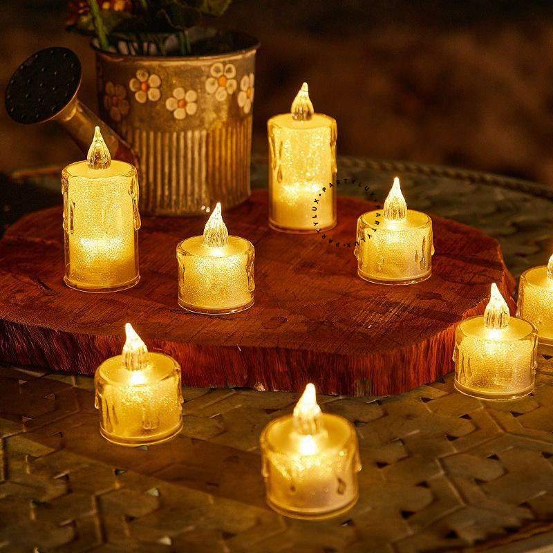 Jual Lilin LED Transparan Motif Meleleh / Lilin Elektrik Akrilik ...