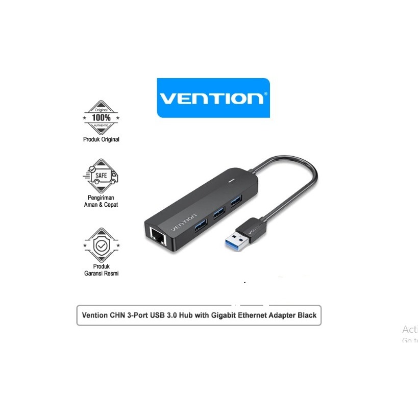 Jual Vention 3-Port USB Hub 3.0 with Gigabit Ethernet Adapter (CHNBB ...