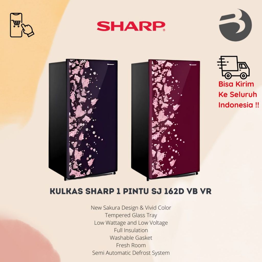 Jual KULKAS SHARP 1 PINTU SJ 162 / Lemari es sharp sj 162 | Shopee ...