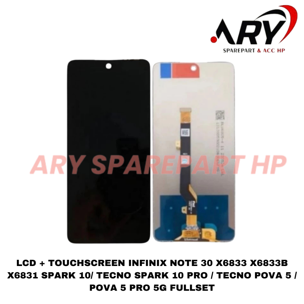 Jual LCD + Touchscreen Infinix Note 30 X6833 X6833B X6831 Spark 10 ...