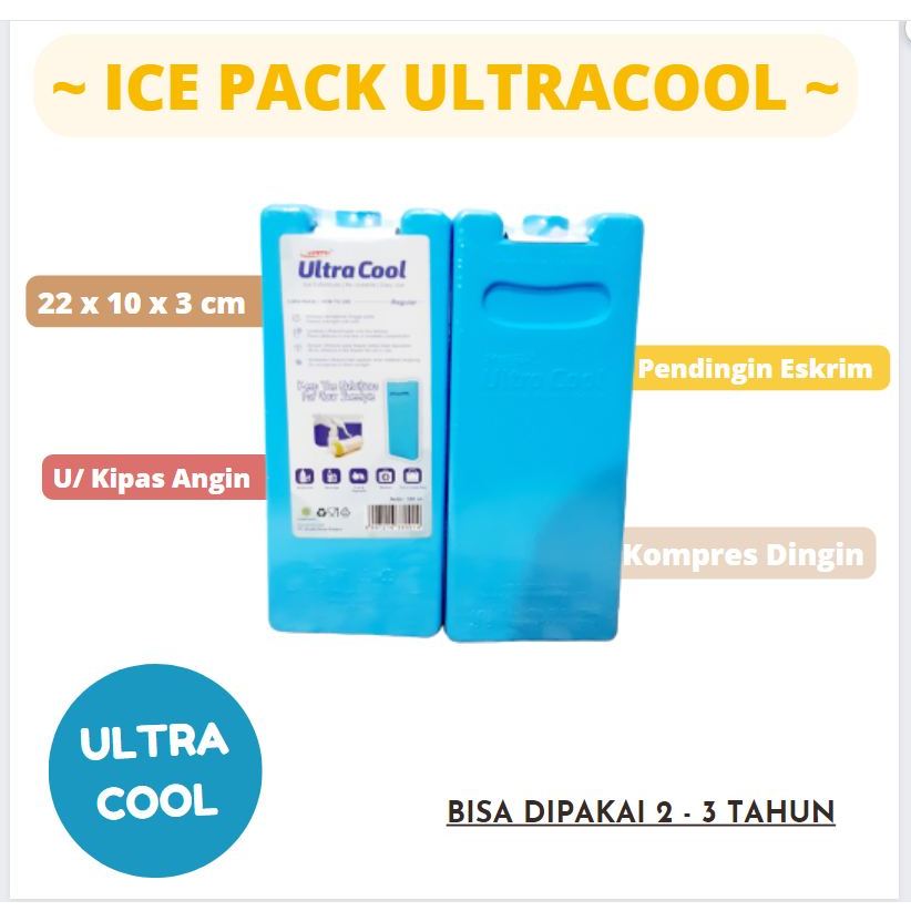 Jual Ultra Cool Ice Pack Ultracool Ice Pack Alas Angin 22 X 10 3 Cm Air Cooler Ice Pack | Shopee ...