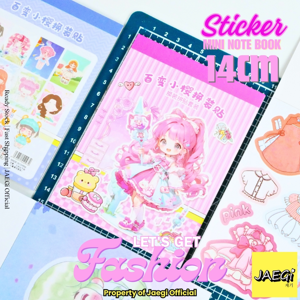 Jual JAEGI - Sticker Mini Note Book 14 Cm Anime Fashion DIY Craft Hobby ...