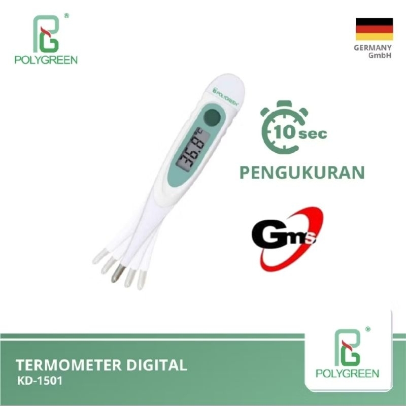 Jual Polygreen Thermometer Flexible KD-1501 / Termometer Digital Lentur Polygreen | Shopee Indonesia