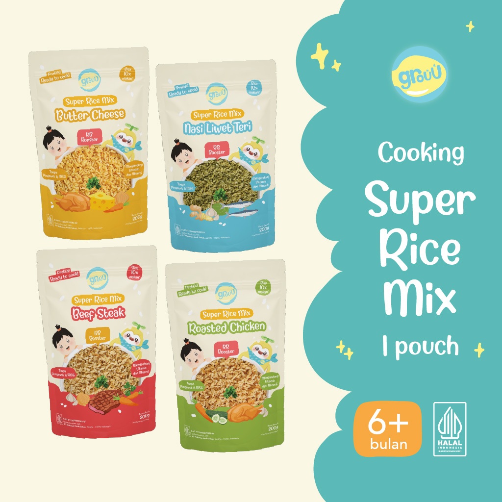 Jual Grouu - Super Rice Mix Beras MPASI BB Booster BB Rice Nasi Instan ...