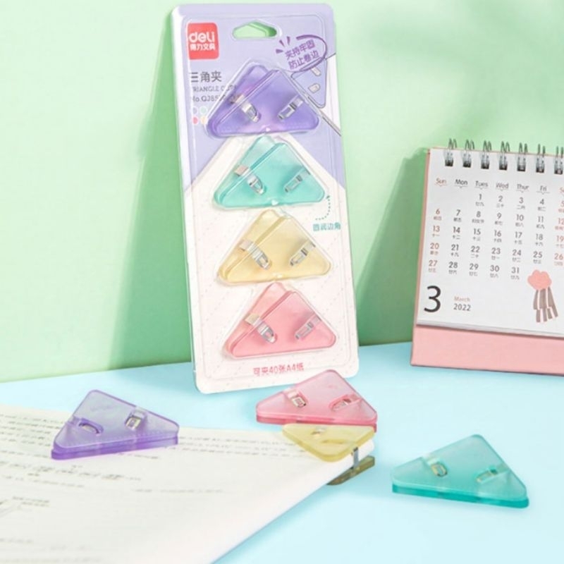 Jual penjepit sudut kertas triangle paper clip push clamp | Shopee ...