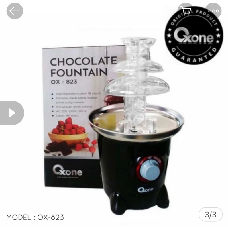 Jual OXONE OX-823 ALAT COKLAT FOUNTAIN/ ALAT COKLAT AIR MANCUR NEW ...