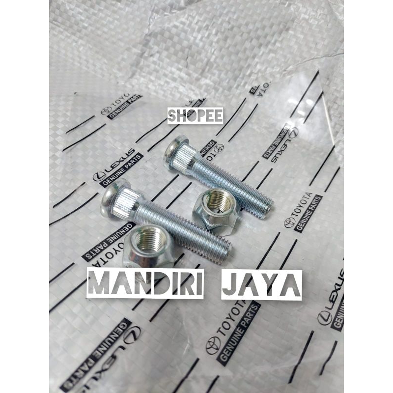 Jual Baut roda mur panjang long 6cm Toyota Fortuner Hilux Innova Ori ...