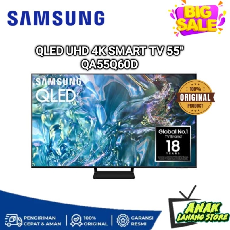 Jual SAMSUNG 55Q60D QLED 4K UHD SMART TV 55 INCH QA55Q60D | Shopee Indonesia