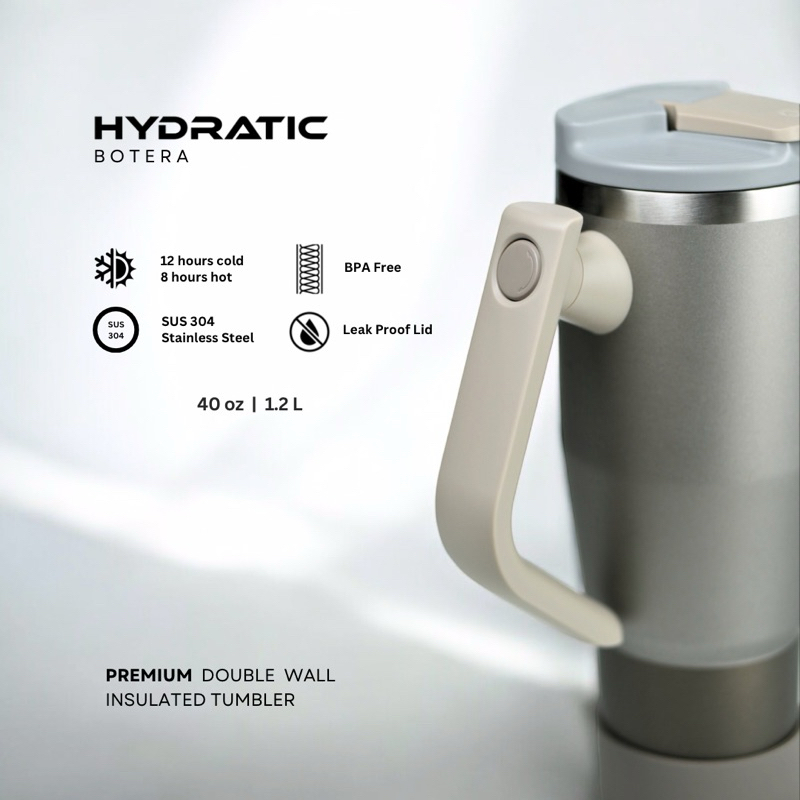 Jual BOTOL MINUM TUMBLER HYDRATIC BOTERA PREMIUM 40oz / 1,2 L ...