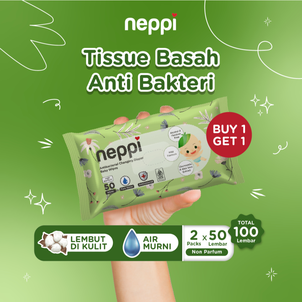 Jual (20 Pcs x 50 Lembar) Neppi Tisu / Tissue Basah Antibacterial ...