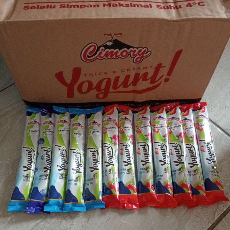 Jual cimory yogurt stick 40gr 1 dus isi 100 pc strowberry/ brownsugar ...