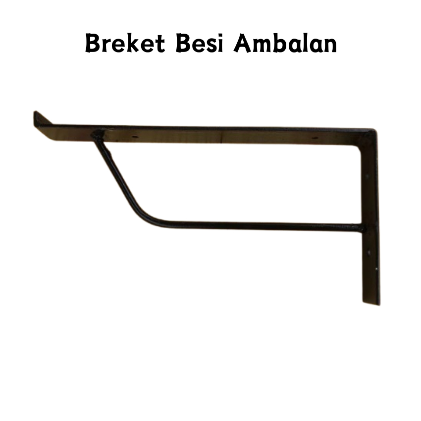 Jual Siku Papan Bracket Besi Ambalan Dinding Lebar Extra 20 CM FREE ...
