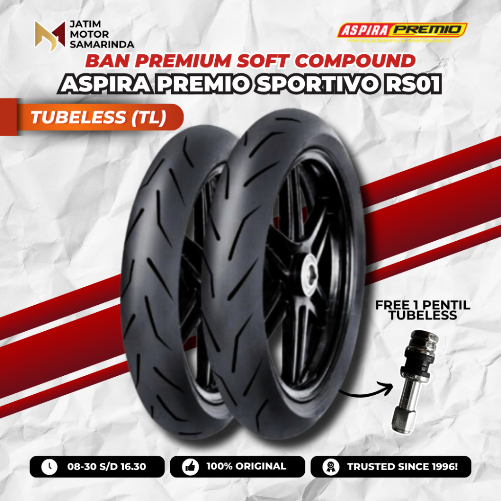 Jual [GRATIS PENTIL] Ban Aspira Premio Sportivo RS-01 Matic Soft Compound Premium Ring 14 17 90/ ...