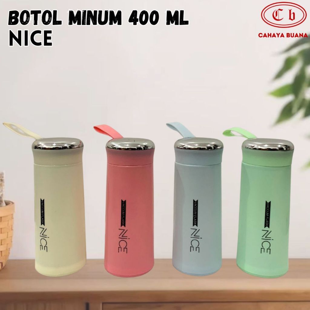 Jual Botol Minum Kaca Nice 400ml - Botol Nice Termos Beling | Shopee ...