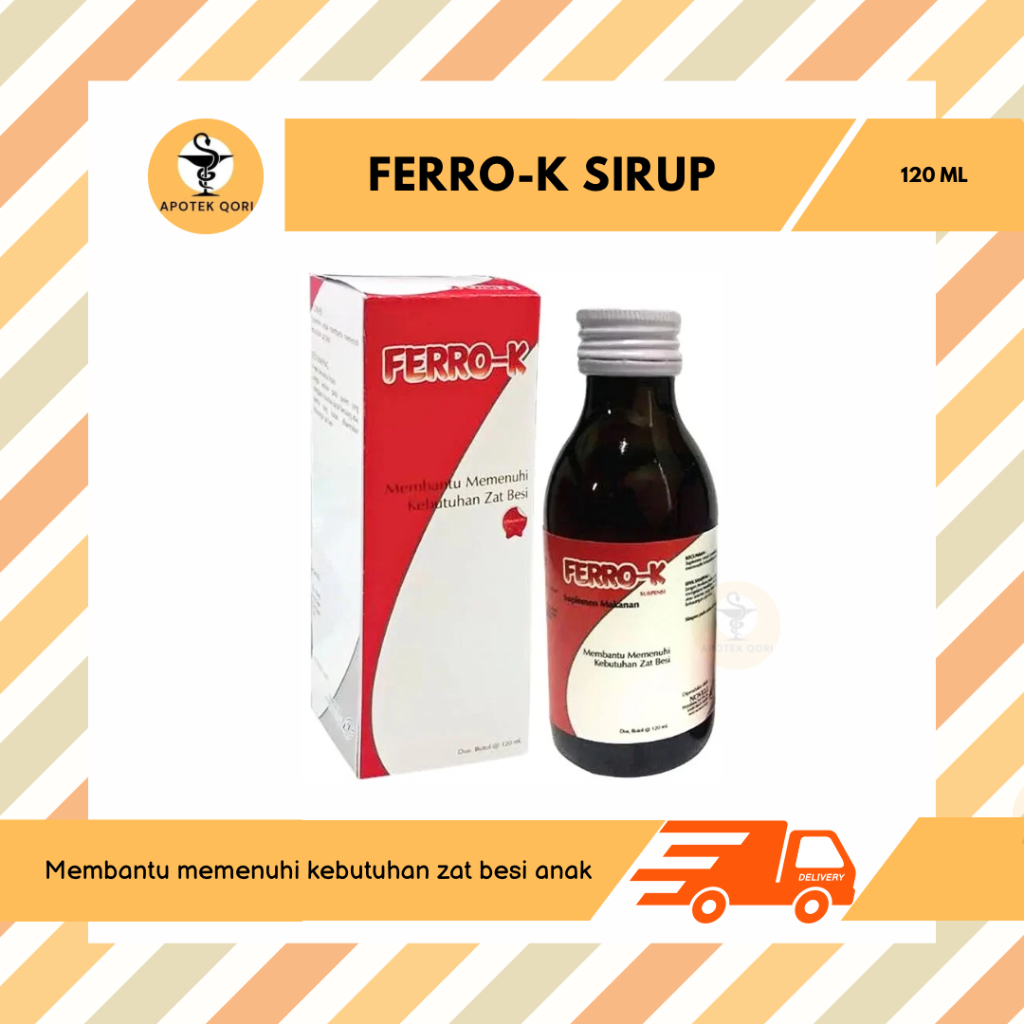 Jual FERRO-K SIRUP 120 ML/SUPLEMEN ZAT BESI ANAK | Shopee Indonesia