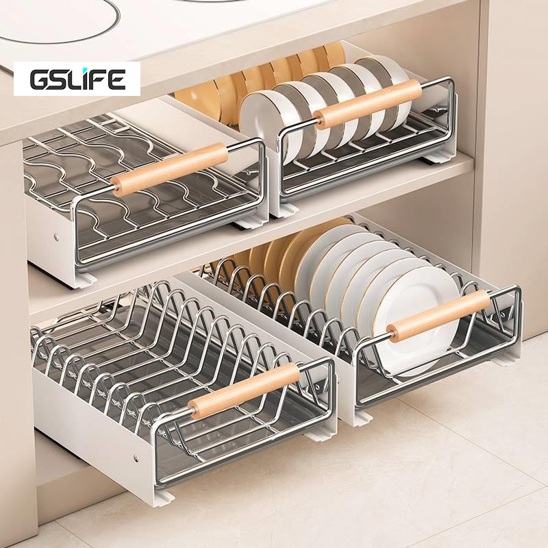 Jual GSLIFE Rak Piring Tarik Rak Laci Piring Rak Piring Untuk Kabinet ...