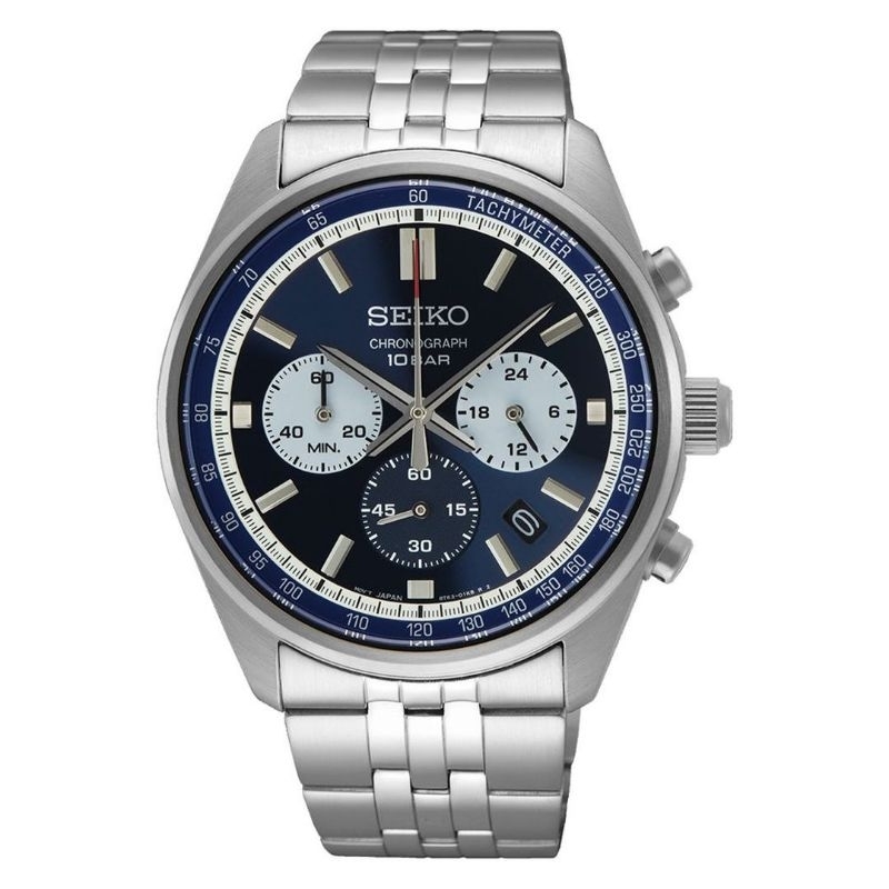 Jual Seiko Chronograph SSB427P1 Men Reverse Blue Panda Dual Tone Dial ...